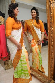 Nagma wears Special Saree by Amy Billimoria & Doris for Independence ...